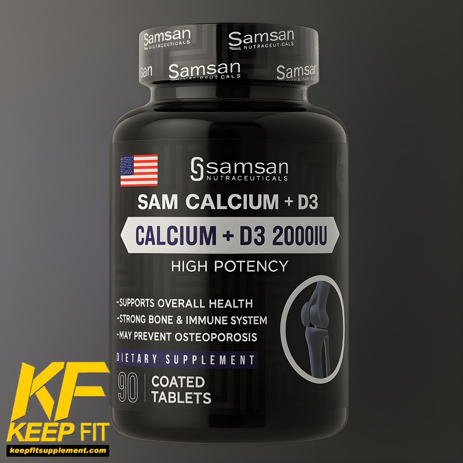كالسيوم + فيتامين D3 ٩٠ حبايه Calcium + D3 2000 IU 90 TAB SAMSAN - كيب ...